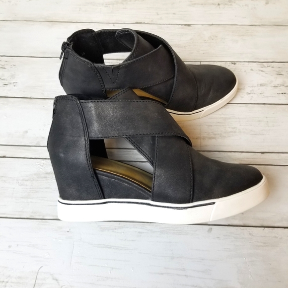 Maurices | Shoes | Maurices Gloria Open Side Wedge Zip Back Sneaker ...